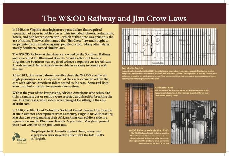 NOVA Parks to unveil signs about Jim Crow laws on W&OD Railway Trail ...