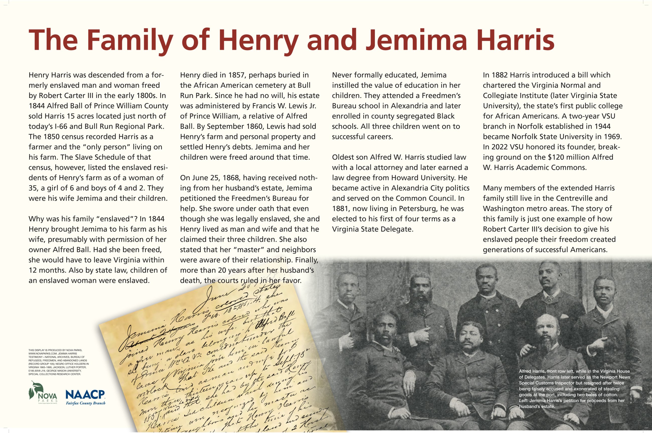 Park History Interpretive Series: The Family of Henry and Jemima Harris ...