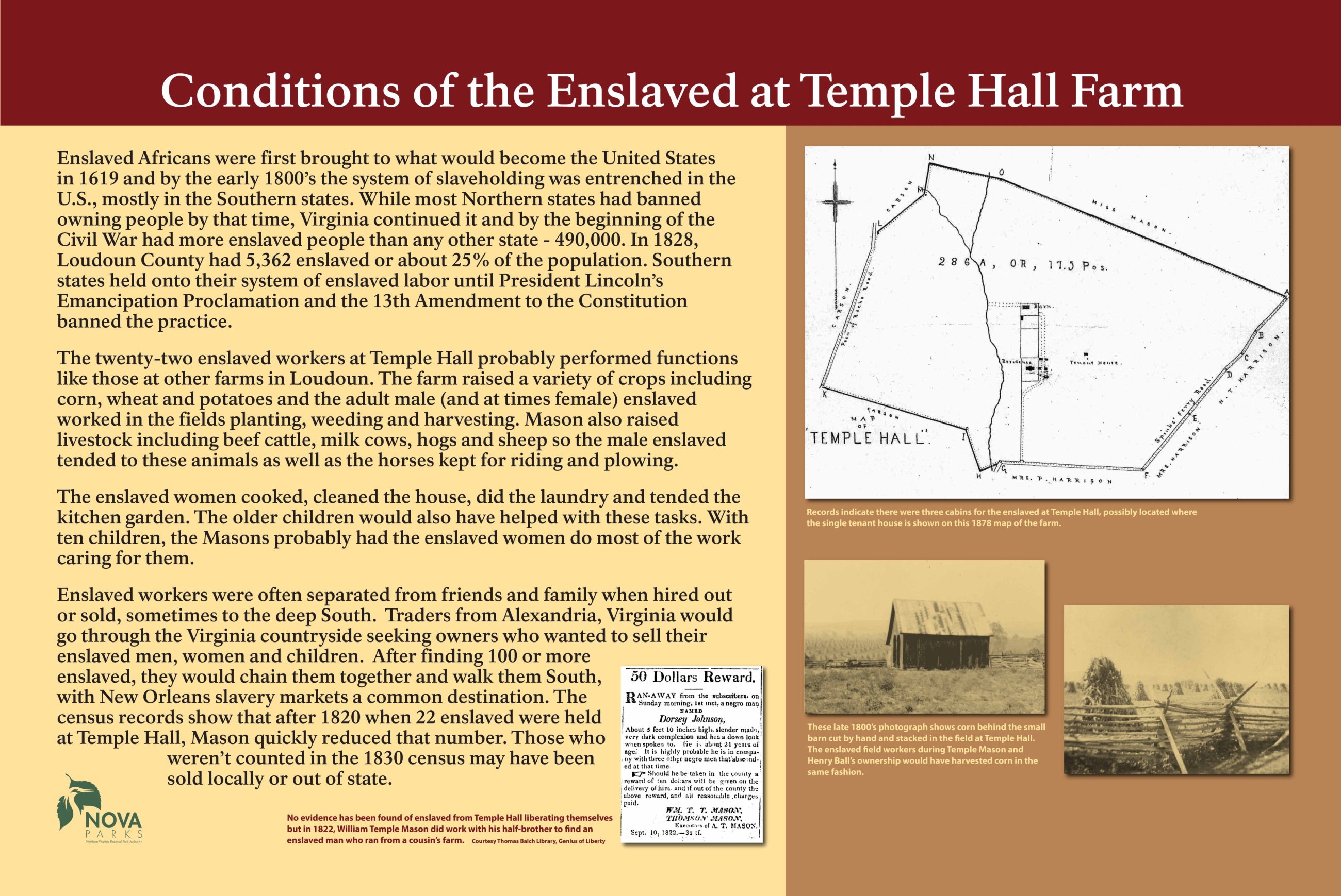 Park History Interpretive Series: Conditions of the Enslaved at Temple ...