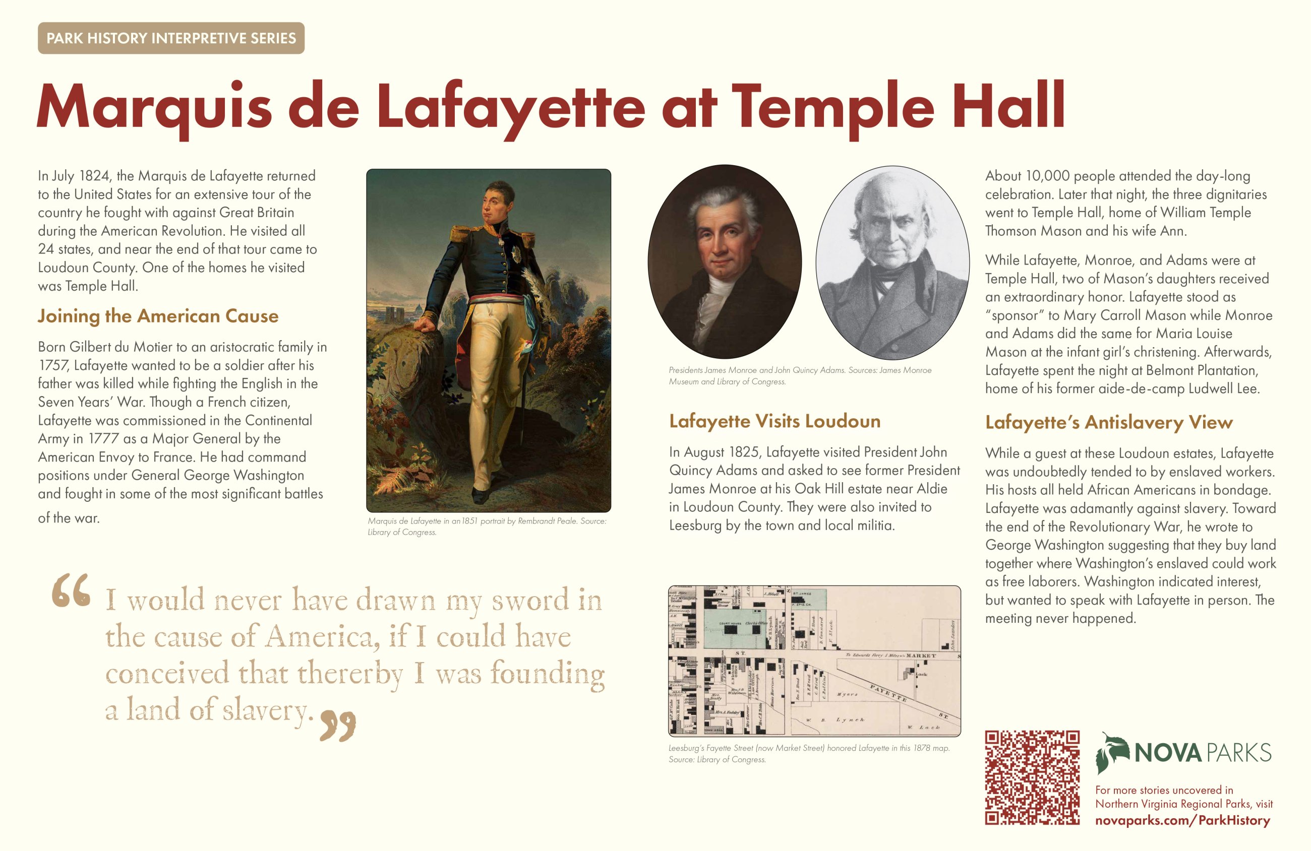 Park History Interpretive Series: Marquis de Lafayette at Temple Hall ...